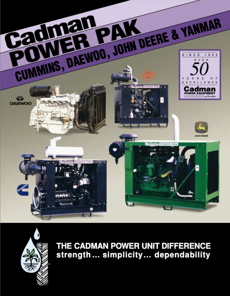 Brochures - Cadman Power Equipment Ltd.